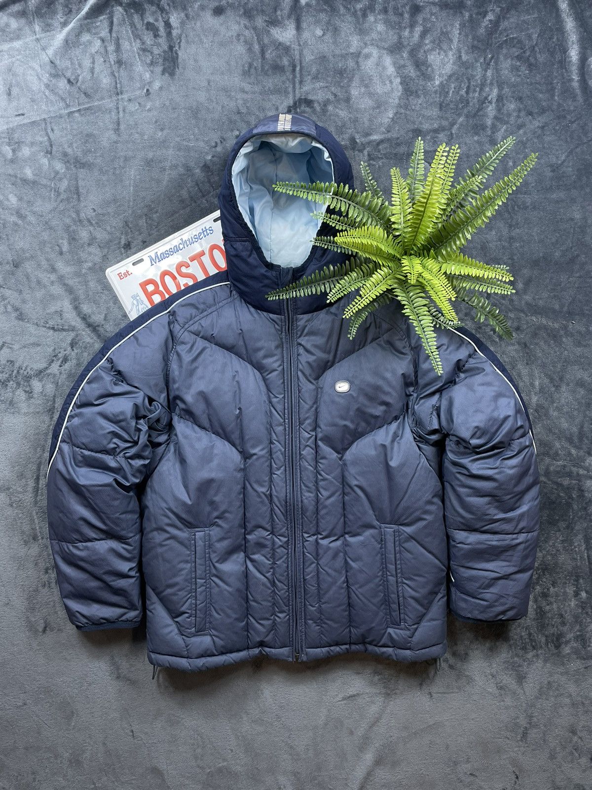 Nike 🔫 NIKE AIR MAX VINTAGE DOWN PUFFER RETRO SWOOSH JACKET | Grailed