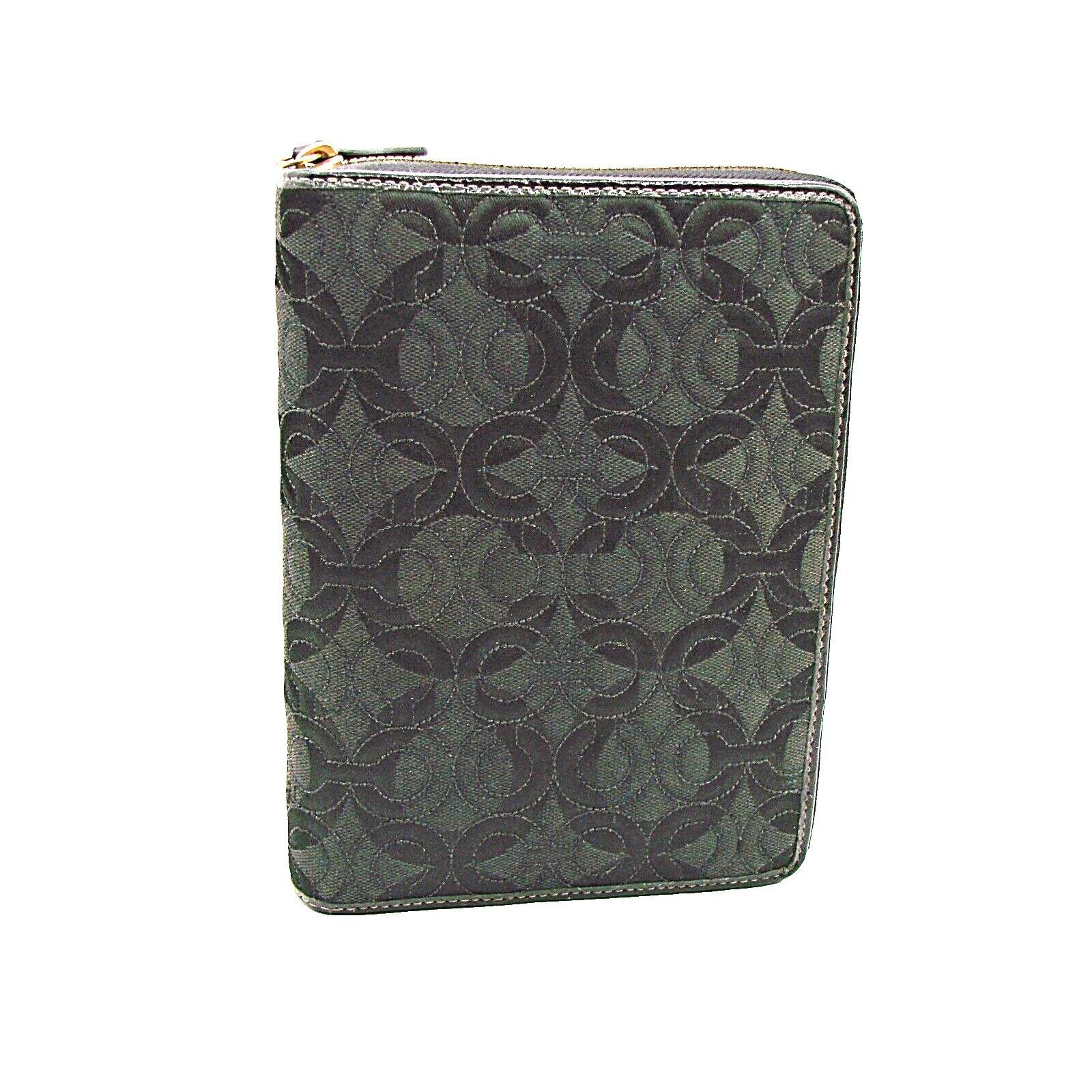 Coach Coach Planner Organizer Full Zip Around Embossed Signature L ...