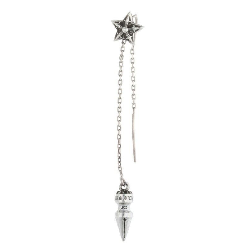 Chrome Hearts Chrome Hearts Silver Chain Spike Earring Grailed