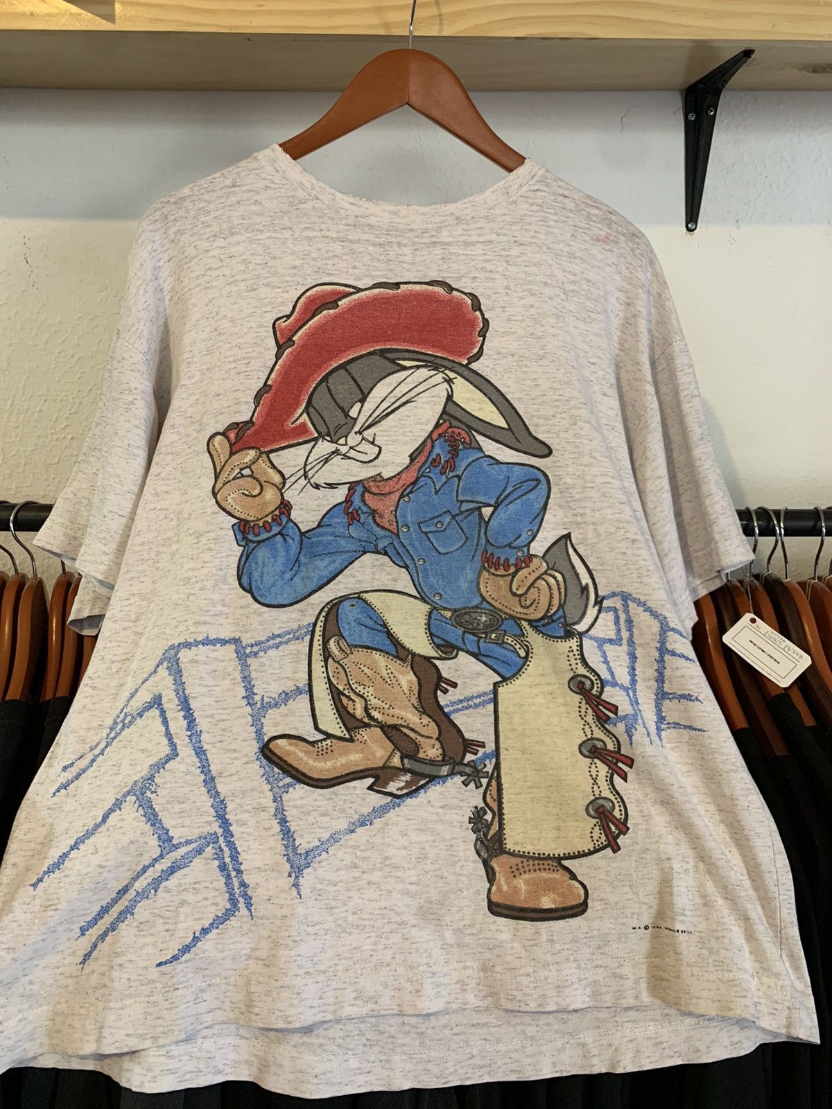 Vintage 1994 Vintage Bugs Bunny Cowboy Mega Print | Grailed