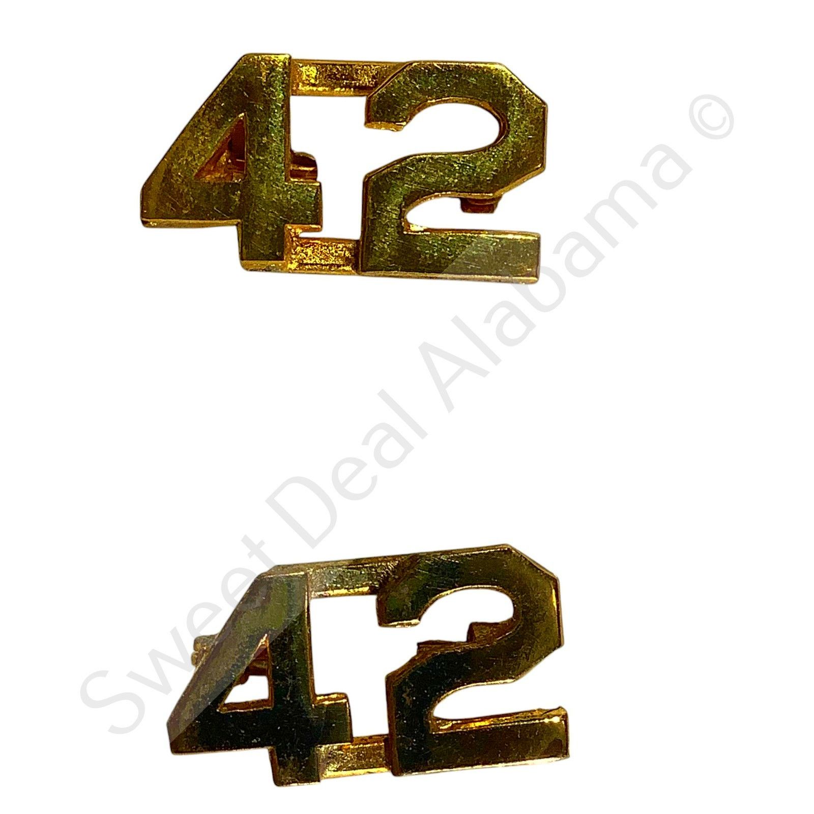 Other WWI Era Numeric "42", Brass Military C-Clasp Pins Set 3/8"H | Grailed