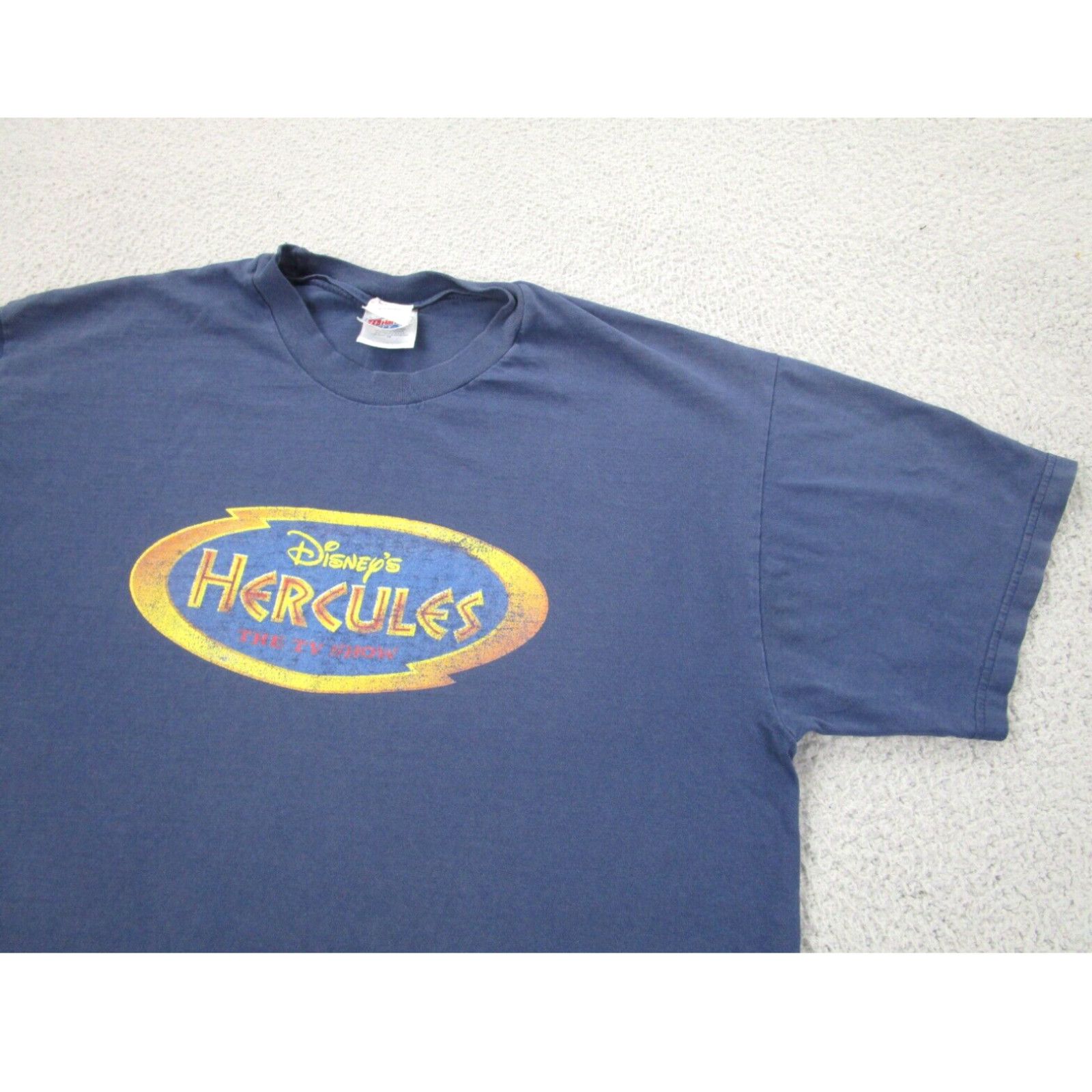 Hanes VINTAGE Hercules Shirt Mens XL Blue Disney Channel 90s 1990s TV ...