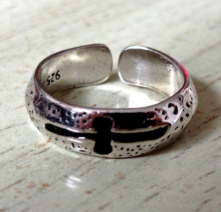 Vintage Stunning Vintage Gothic Cross Silver Ring Unique | Grailed