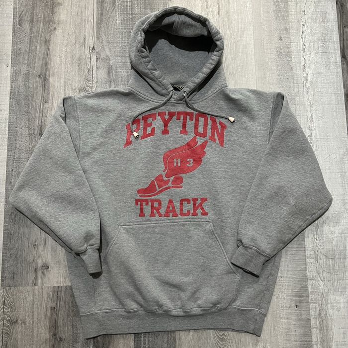 Vintage VTG Peyton Track Grey Y2K Beaded Track And Field Hoodie | Grailed