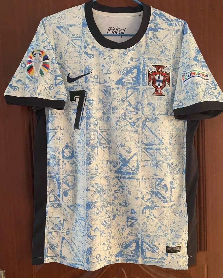 Fifa World Cup 2024 European cup Portugal #7 C Ronaldo Jersey Away ...
