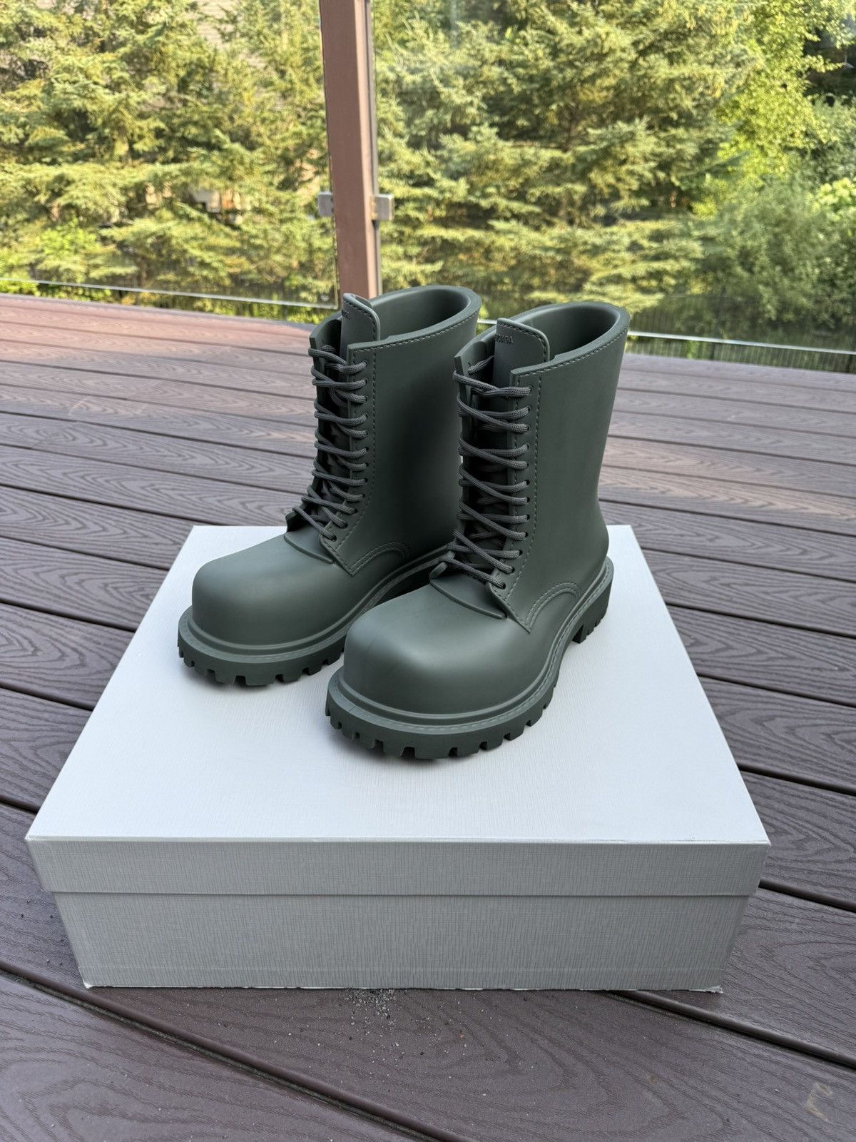 Balenciaga Balenciaga Steroid Boots Dark Green Size 41 | Grailed