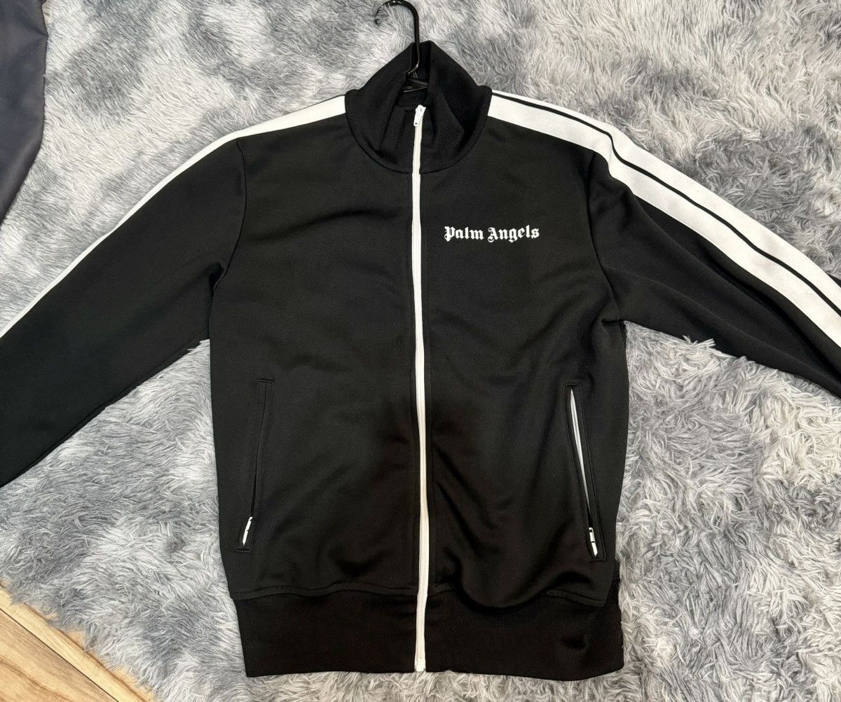 Palm Angels Palm Angles - Black Classic Logo-Embroidered Track Jacket ...