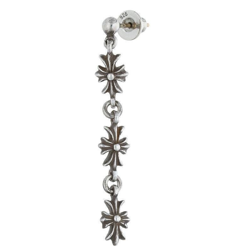 Chrome Hearts Chrome Hearts Earrings Tiny ECH Plus 3 Drop Silver ...