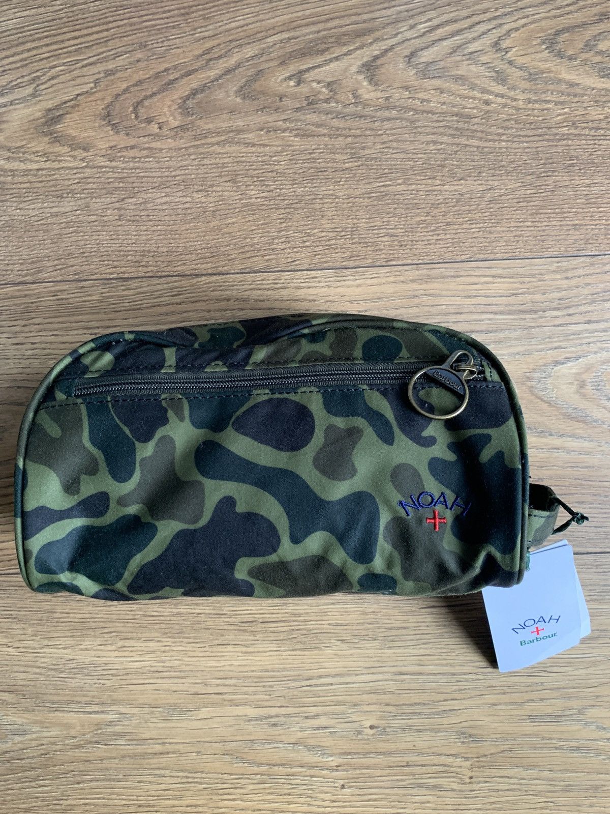 Barbour × Noah Barbour Noah Camo Waxed Cotton Wash Bag | Grailed