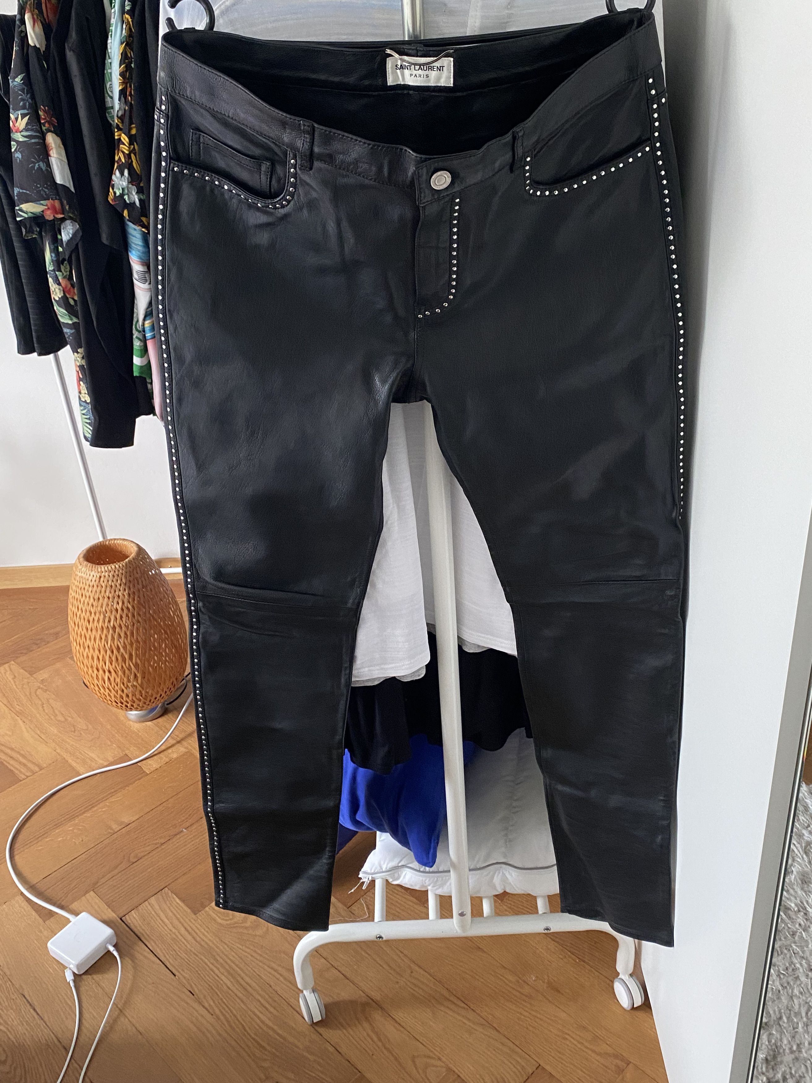 Yves Saint Laurent YSL Leather Pants with Studs size 50 | Grailed