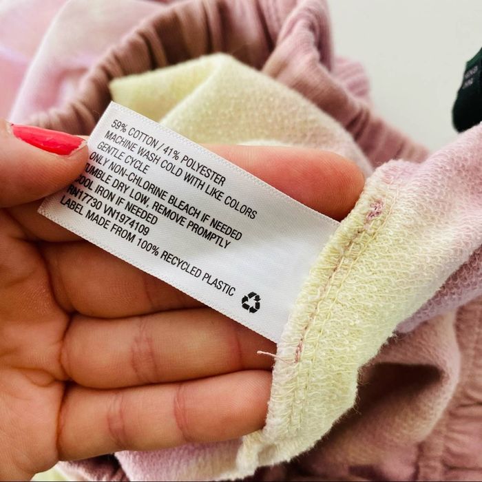 Target Basics TARGET Pink Purple Yellow Tie Dye Stripe Sweat Lounge Shorts | Grailed