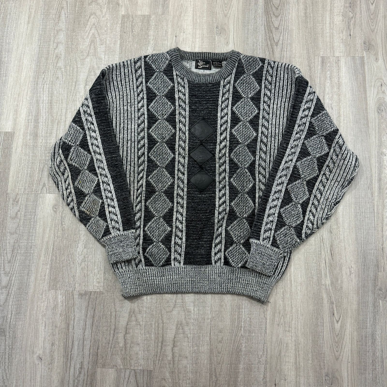 Vintage VINTAGE 90s Alan Stuart Acrylic Geometric Crewneck Sweater ...
