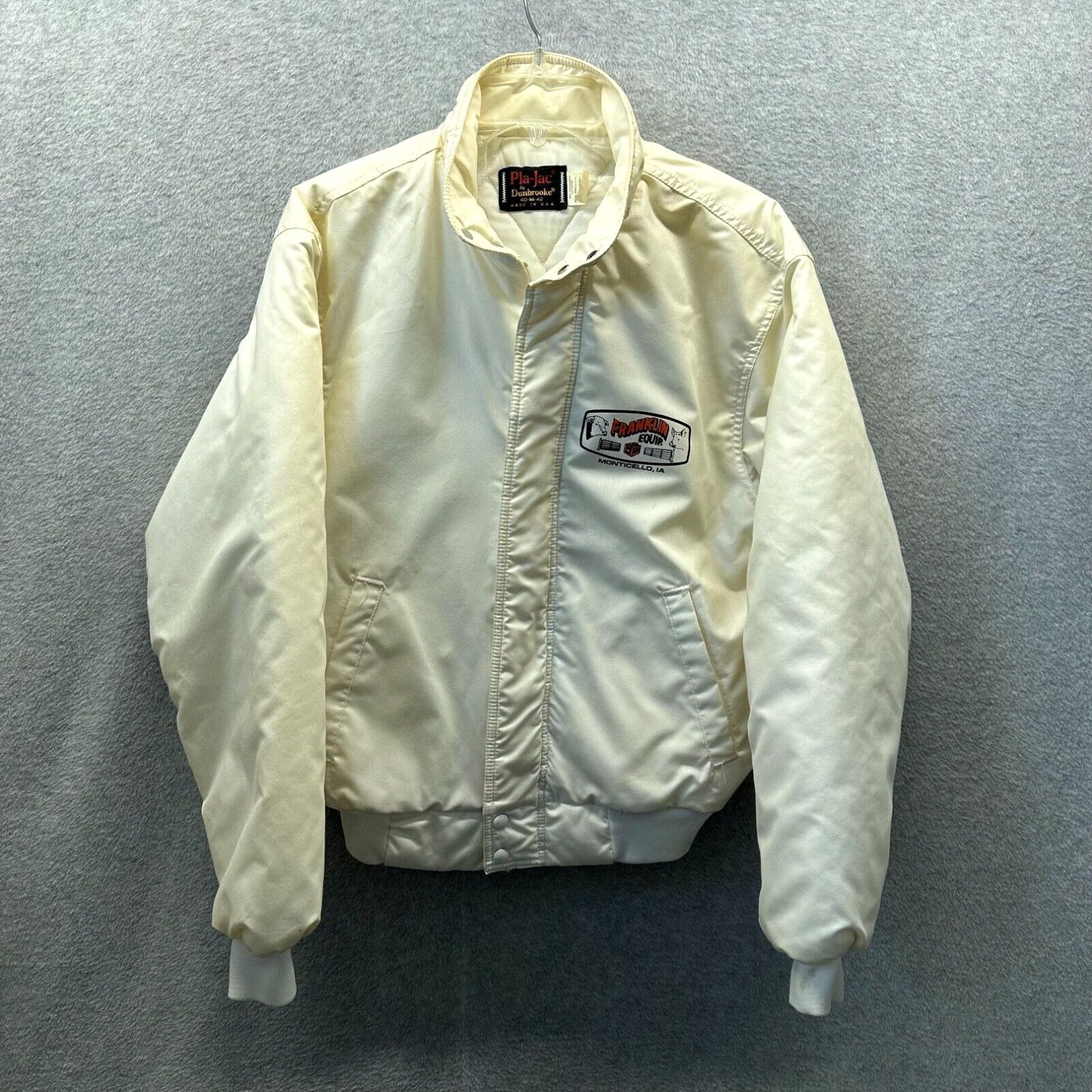 Vintage Vintage Pla-Jac Jacket Adult Medium White Zip Up Puffer Farmer ...