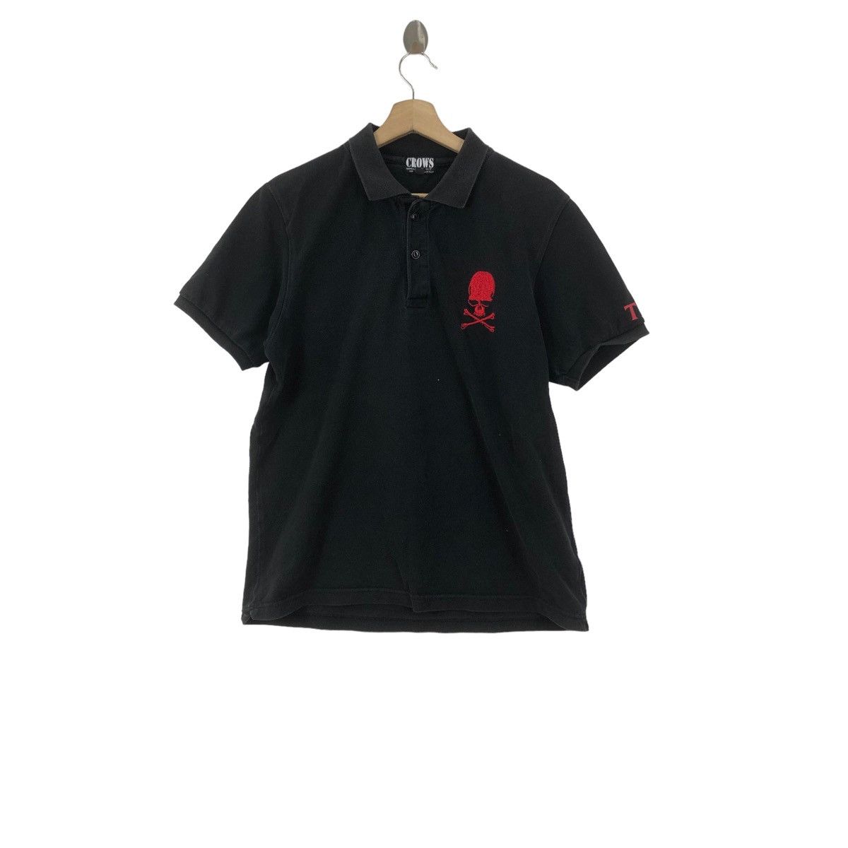 Skulls Vintage 90s TFOA The FRONT Of ARMAMENT Skull Polo Shirt | Grailed