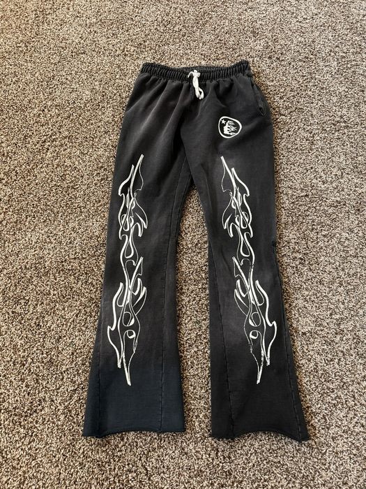HELLSTAR Hellstar flame flared sweatpants | Grailed