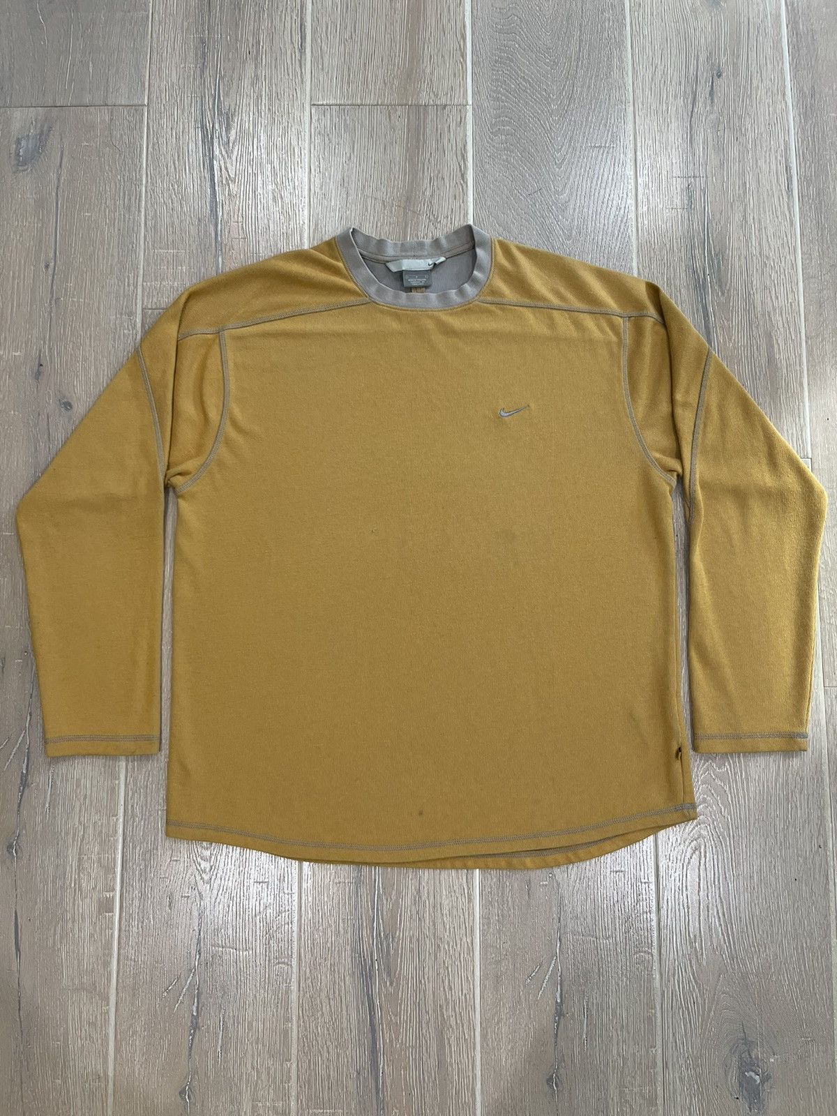 Nike Nike GORPCORE/techwear yellow long sleeve w grey trim | Grailed