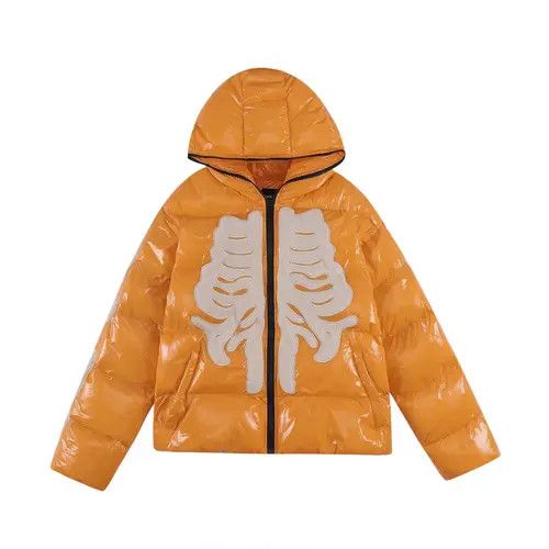Japanese Brand Yellow Skeleton Puffer Jacket | Grailed