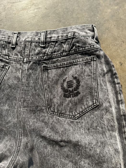 Vintage 90’s Washed Denim Black Jorts | Grailed
