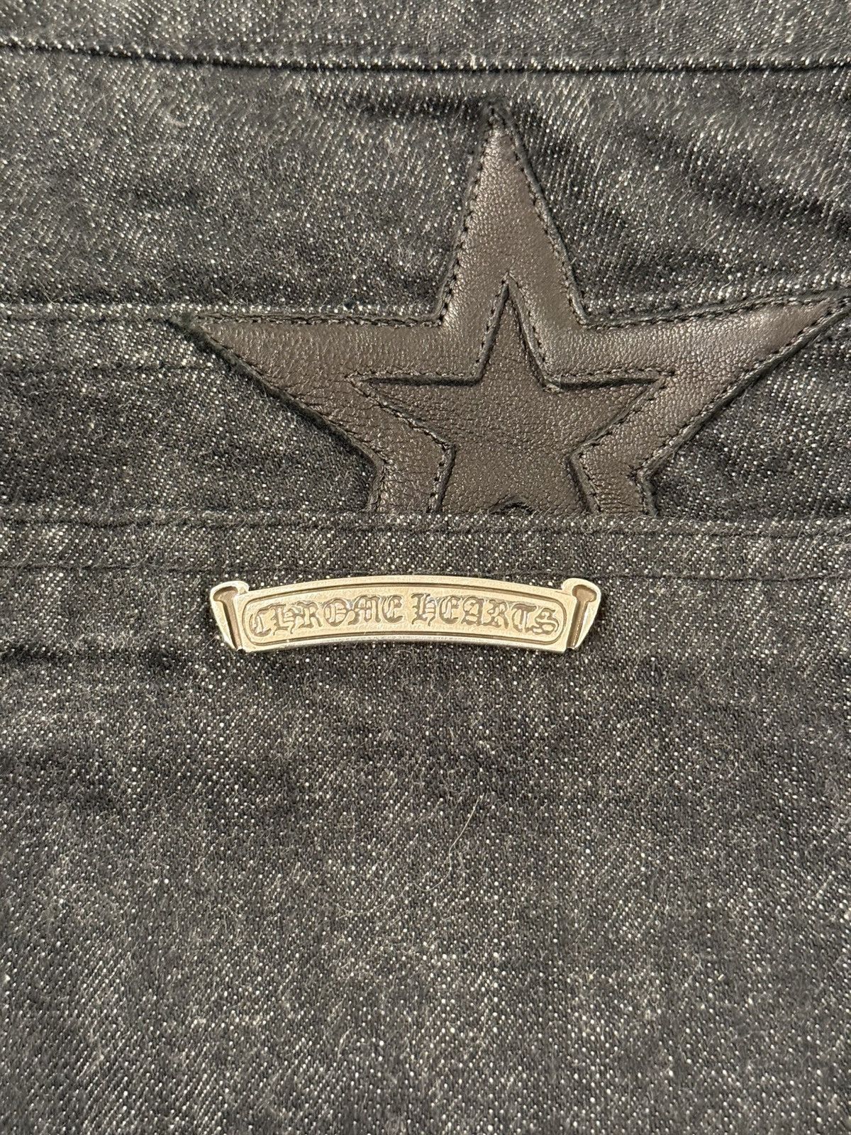 Chrome Hearts Star Patch Black Wash Denim Jeans | Grailed