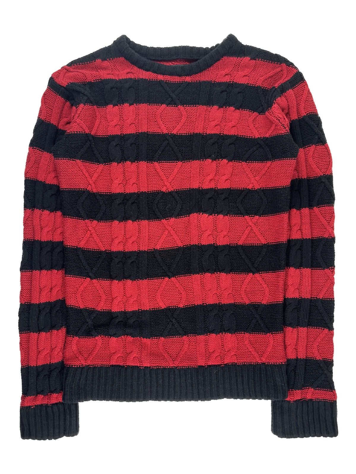 Number (N)ine × Streetwear Number (N)ine Red Cobain Striped Knit ...