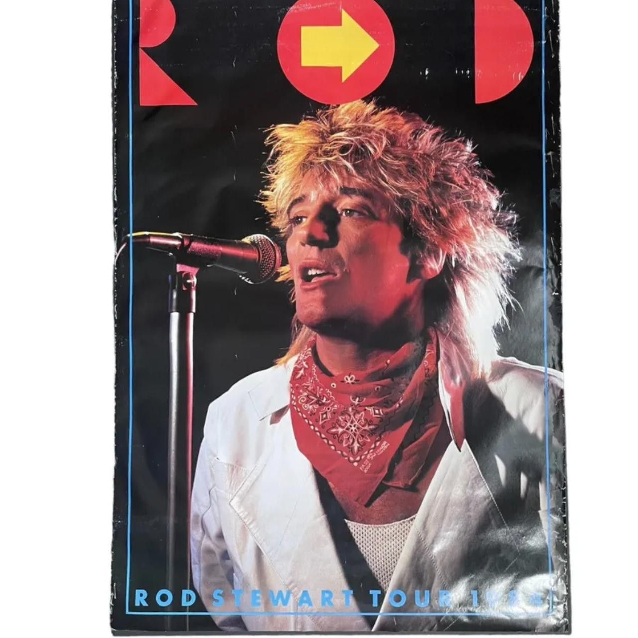 Vintage *VINTAGE* ROD STEWART 1984 TOUR POSTER. | Grailed