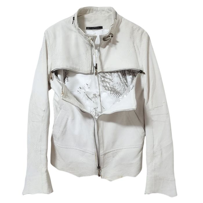 14th Addiction 00s 14th Addiction CROSS ZIP LEATHER BIKER JACKET | Grailed