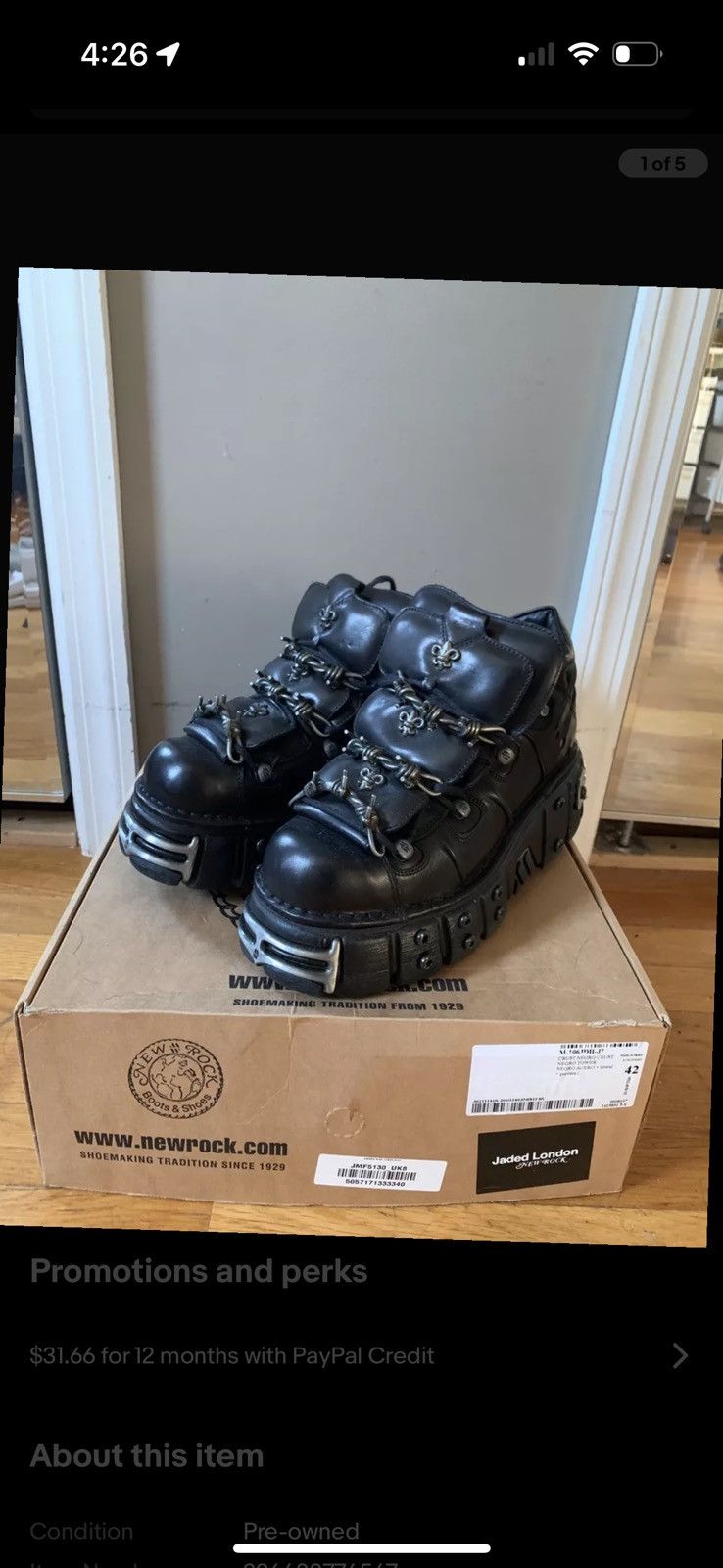 New Rock New Rock Jaded London Scythe Tower Boots | Grailed