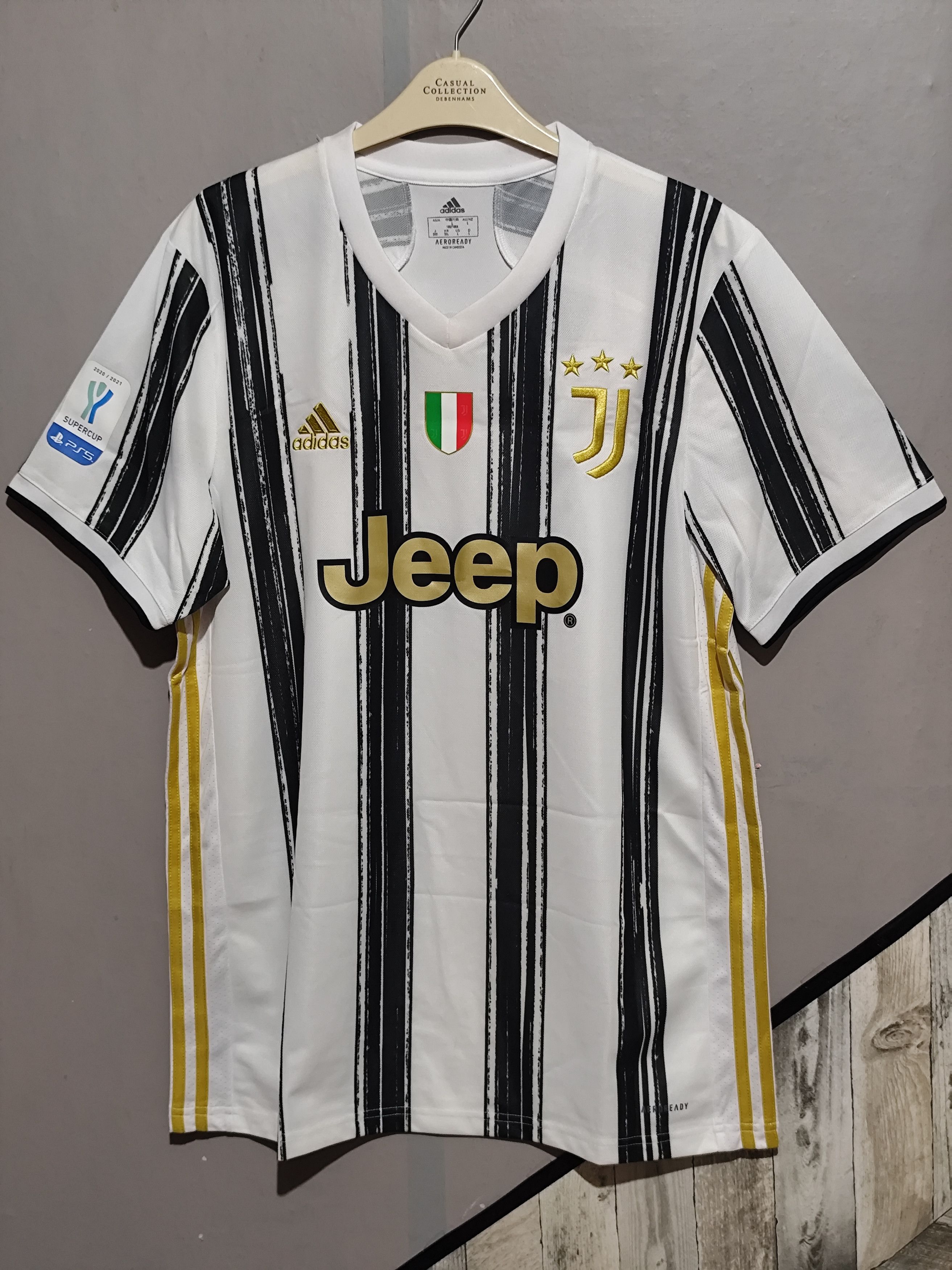 Adidas Adidas x Juventus #7 Cristiano Ronaldo 2020/2021 Home Jersey ...