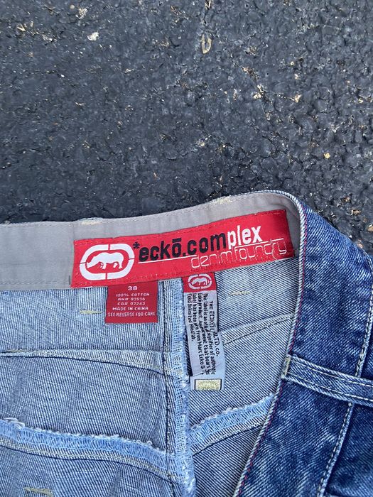 Ecko Unltd. Crazy Vintage Baggy Y2K Wide Leg Ecko Carpenter Blue Jeans | Grailed
