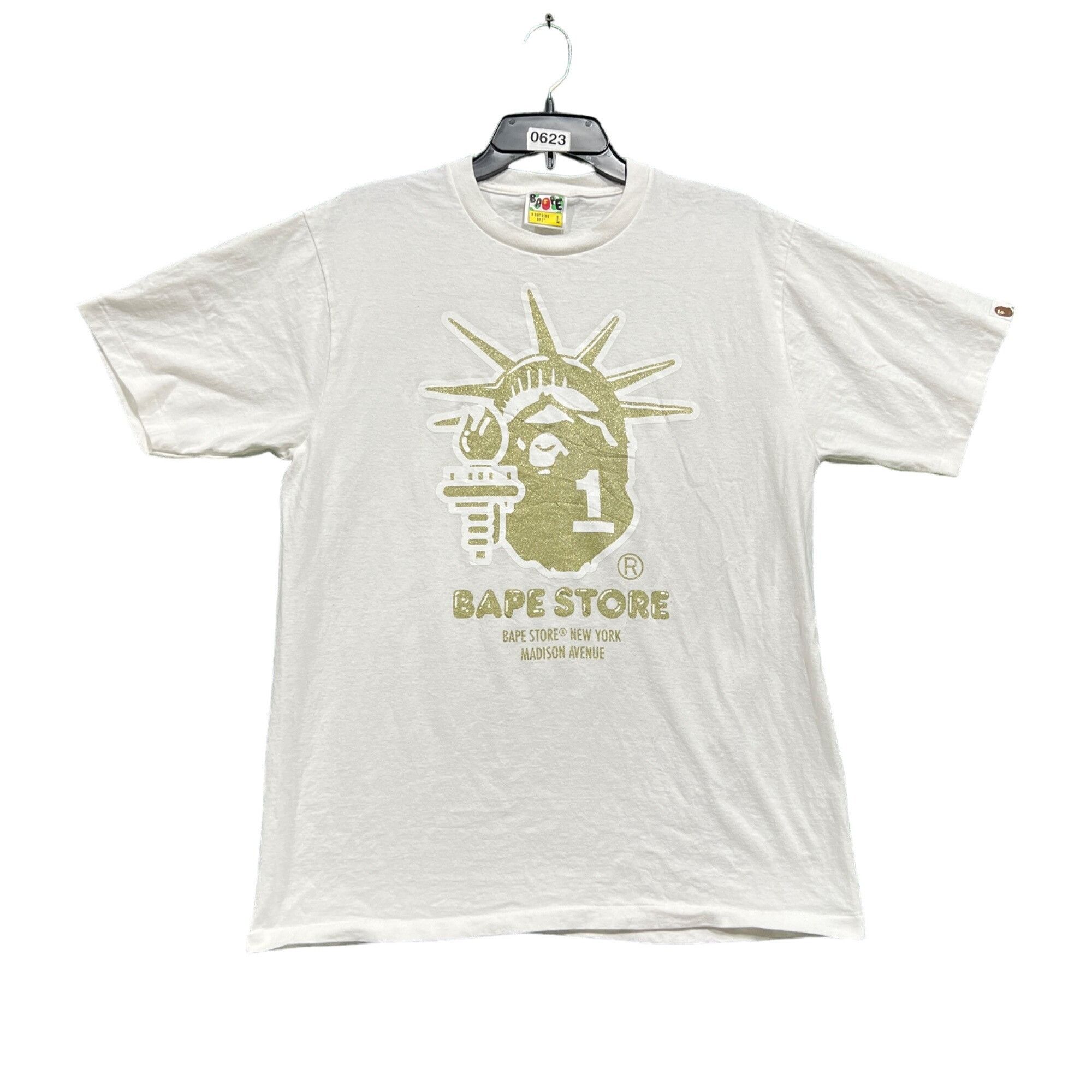 Bape Vintage bape store New York T-Shirt size large | Grailed