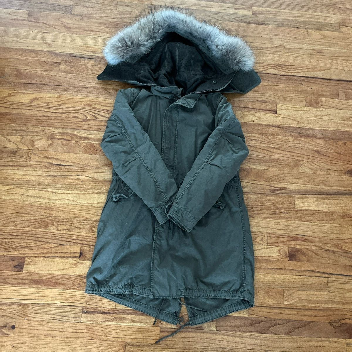 Japanese Brand Goa fur hooded long coat | Grailed