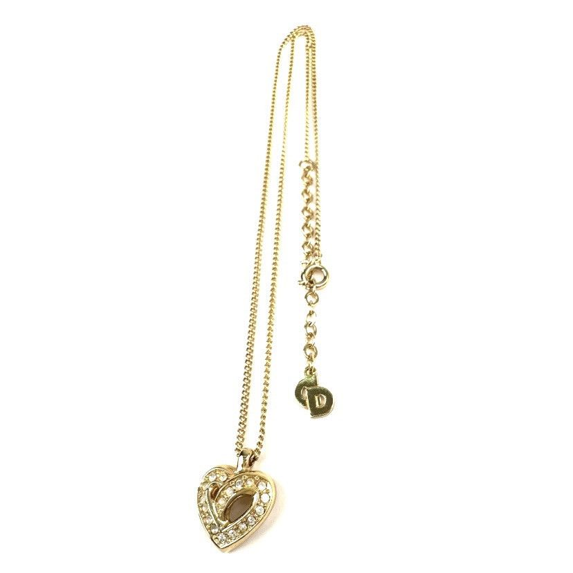 Dior RARE CHRISTIAN DIOR HEART CHARM GOLD CHAIN NECKLACE | Grailed