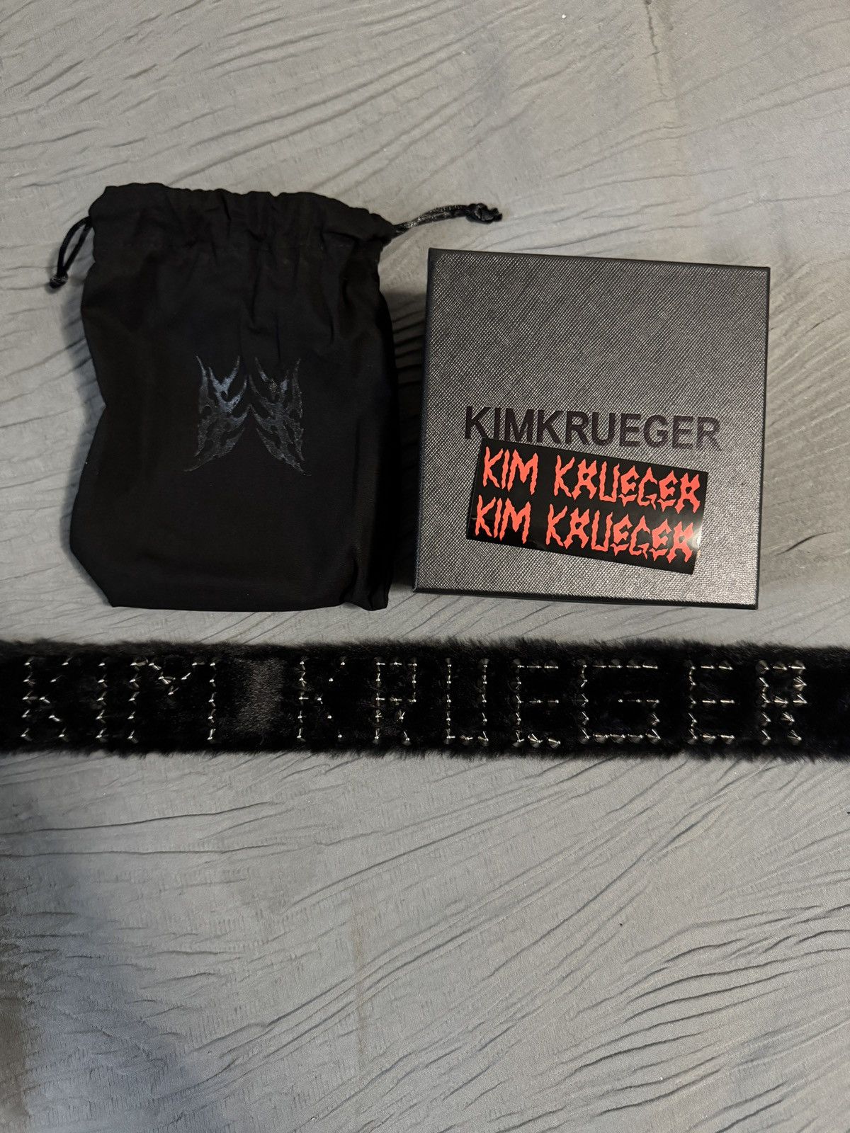Ken Carson × Kim Krueger × Playboi Carti Kim Krueger Studded Fur Belt ...