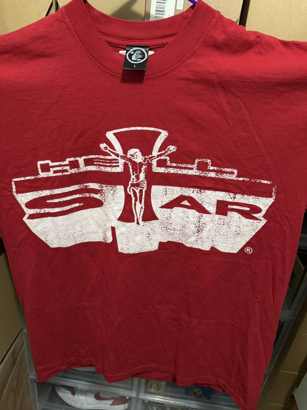 HELLSTAR Hellstar Jesus T-Shirt Red | Grailed