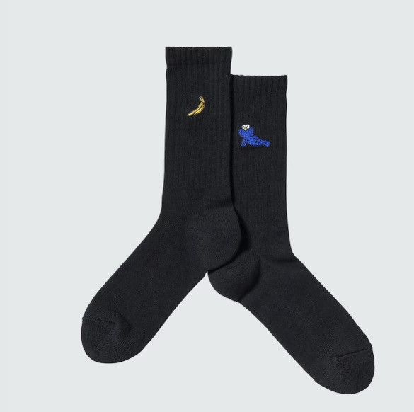 Andy Warhol × Kaws × Streetwear Kaws x Warhol Socks - Black - Single ...