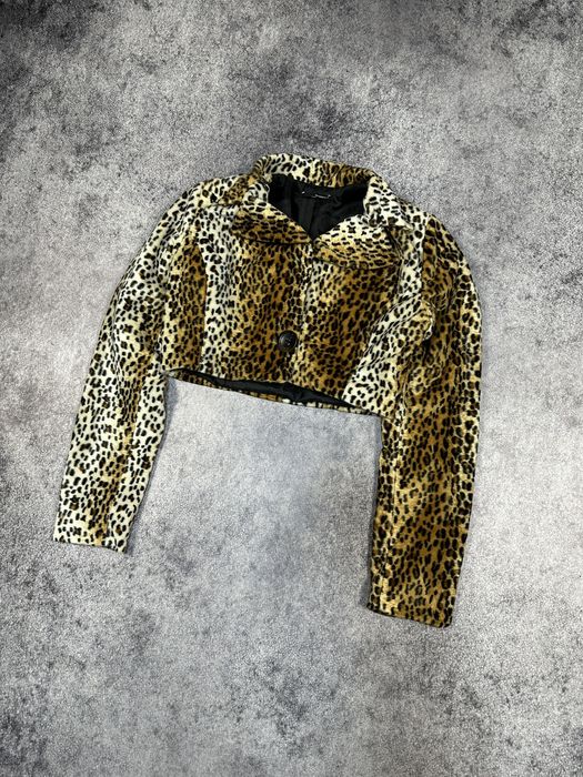 Archival Clothing Y2K Leopard Fur Jacket Rare Avant Garde Streetwear ...