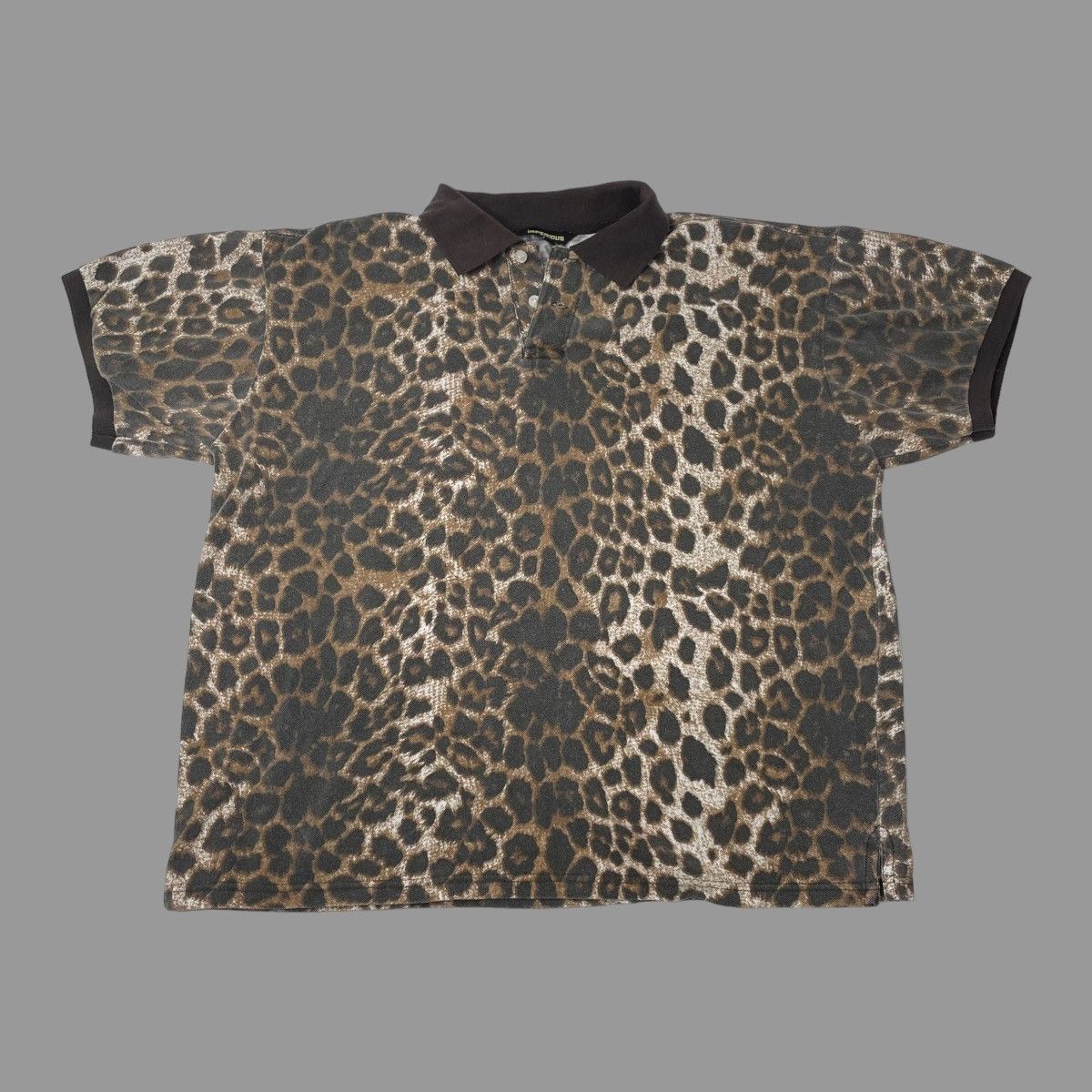 Vintage Vintage 90s cheetah print polo shirt | Grailed