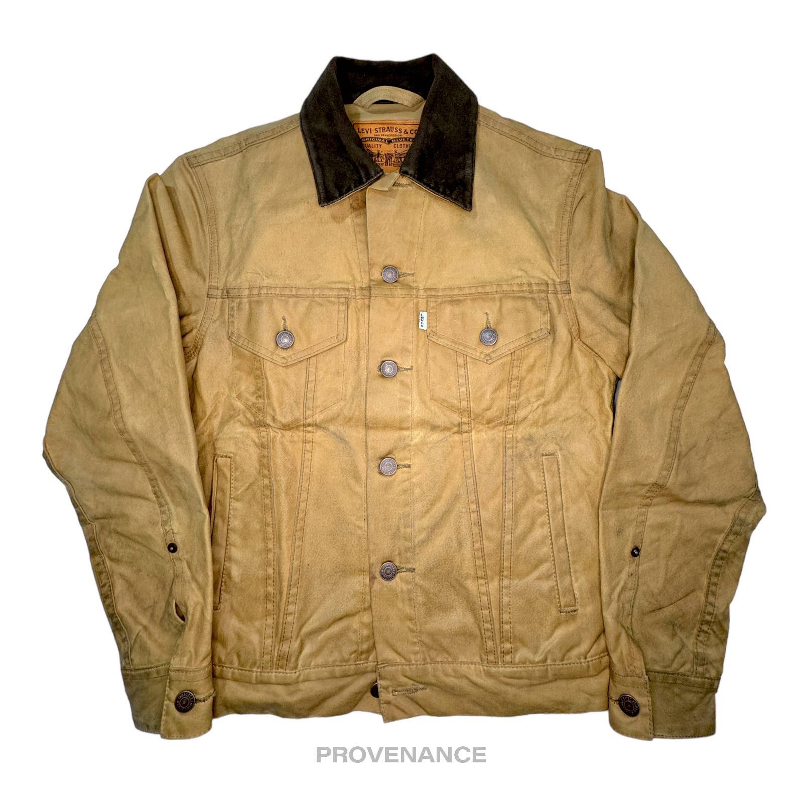 Filson 🔴 Levis x Filson Trucker Jacket - Tan Waxed Tin Cloth S | Grailed