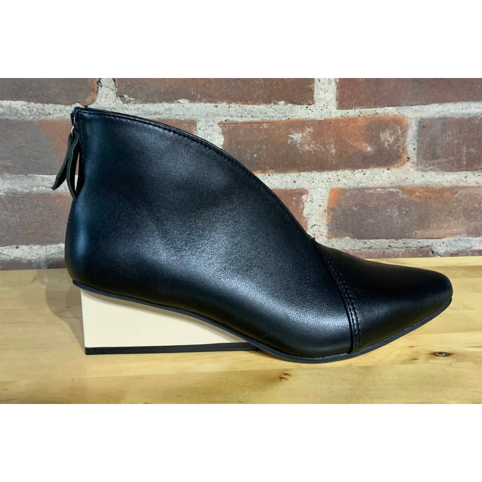 All Black Square Wedge Shootie In Black/nude | Grailed