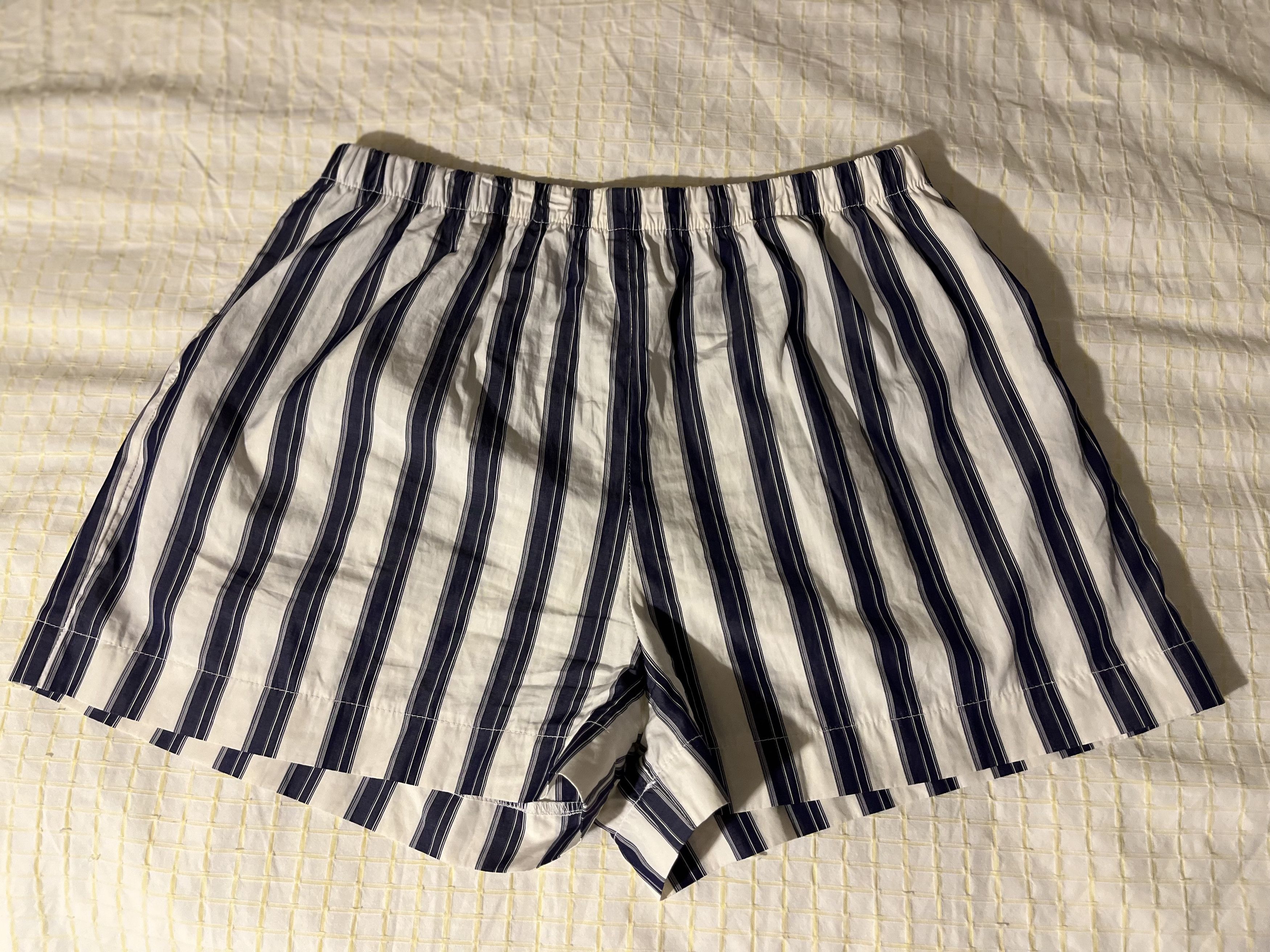 Maryam Nassir Zadeh Exclusive Ssense Blue And White Stripe Shorts Grailed