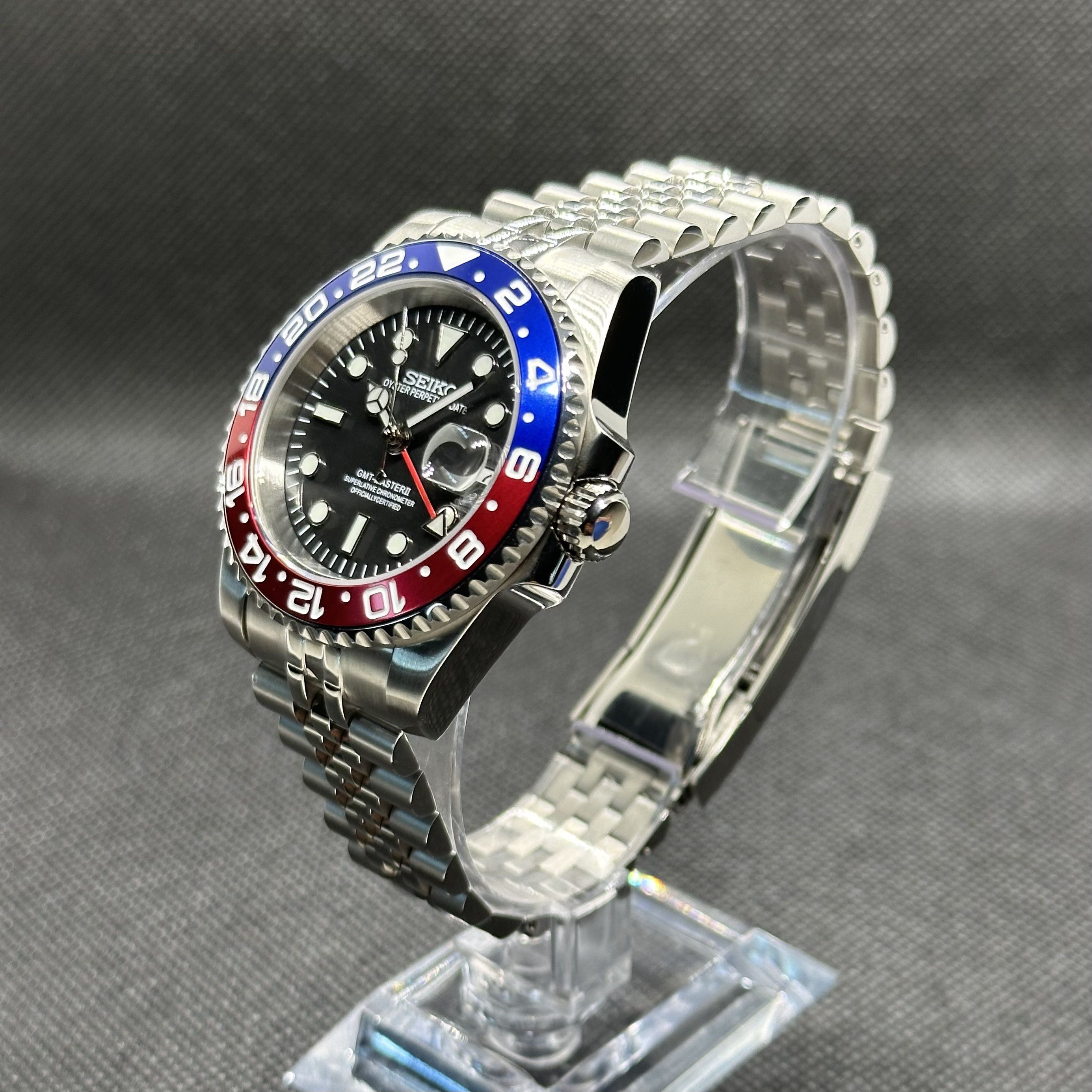 Custom Seiko Mod "Pepsi" GMT Dive Watch (Premium Dial) | Grailed