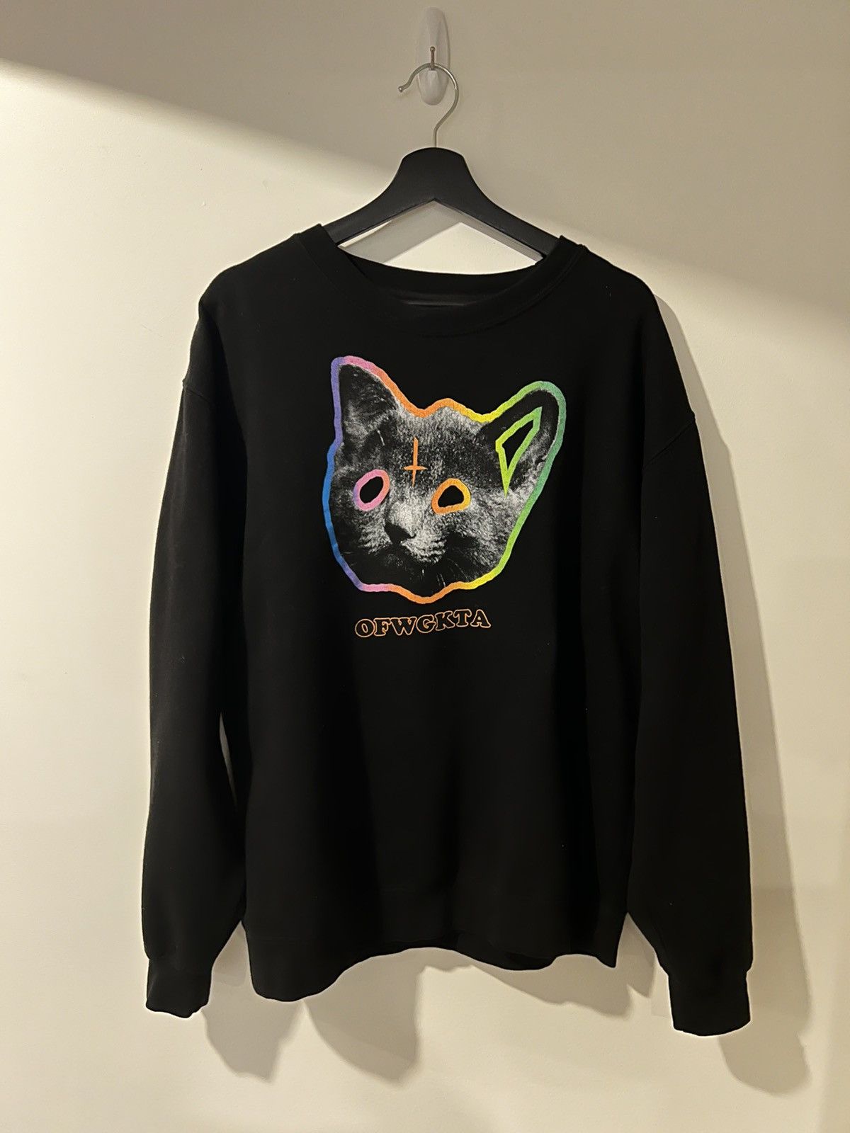 Odd Future Odd Future - OFWGKTA Tron Cat Logo Crewneck - Size XL | Grailed