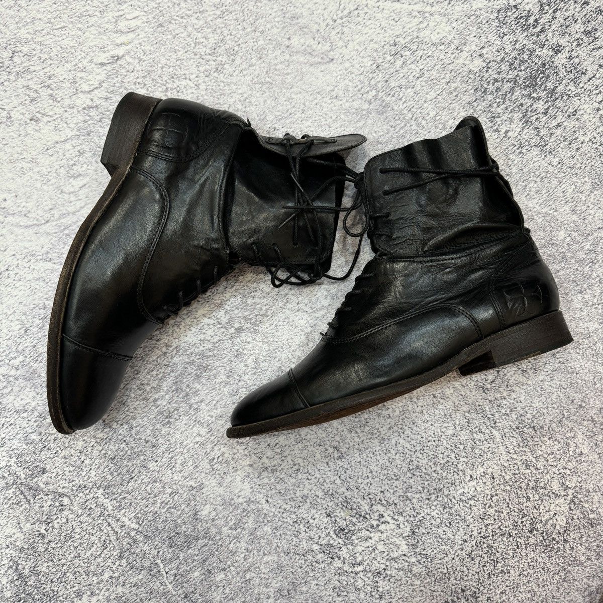 Handmade Goldmud Handmade Portuguese Mens Black Leather Boots 42 US9 ...