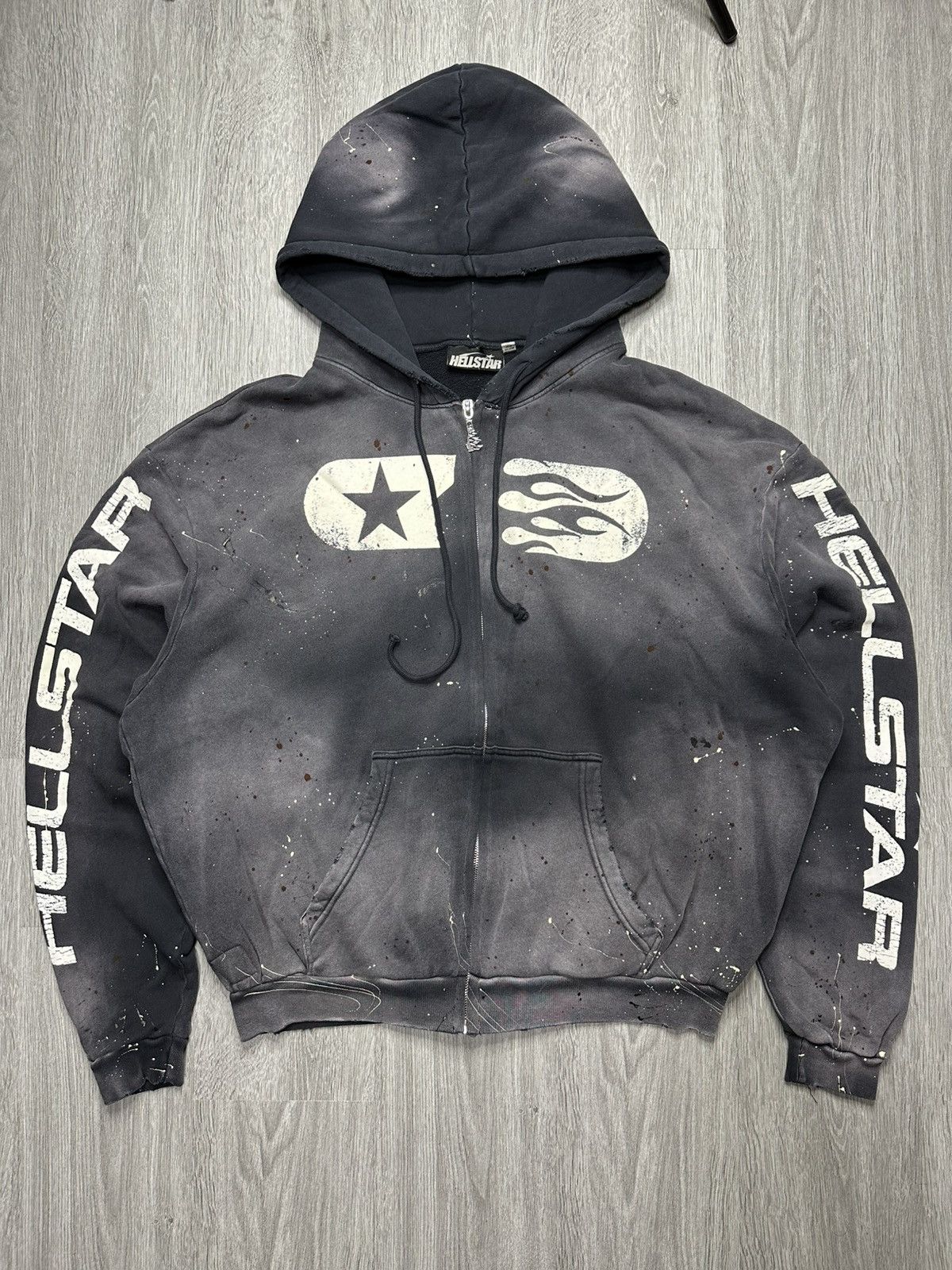 HELLSTAR SOLD - Hellstar Studios Zip Up Hoodie Black | Grailed