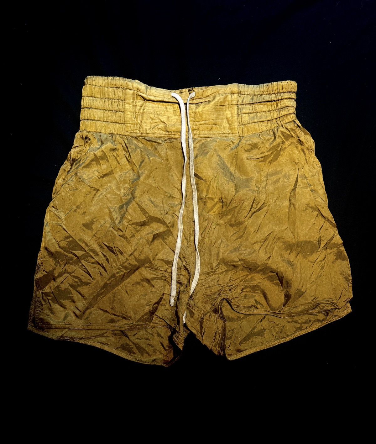 Rick Owens RICK OWENS Men’s Gold Boxer Shorts Size 52 IT FOGACHINE SS22 ...