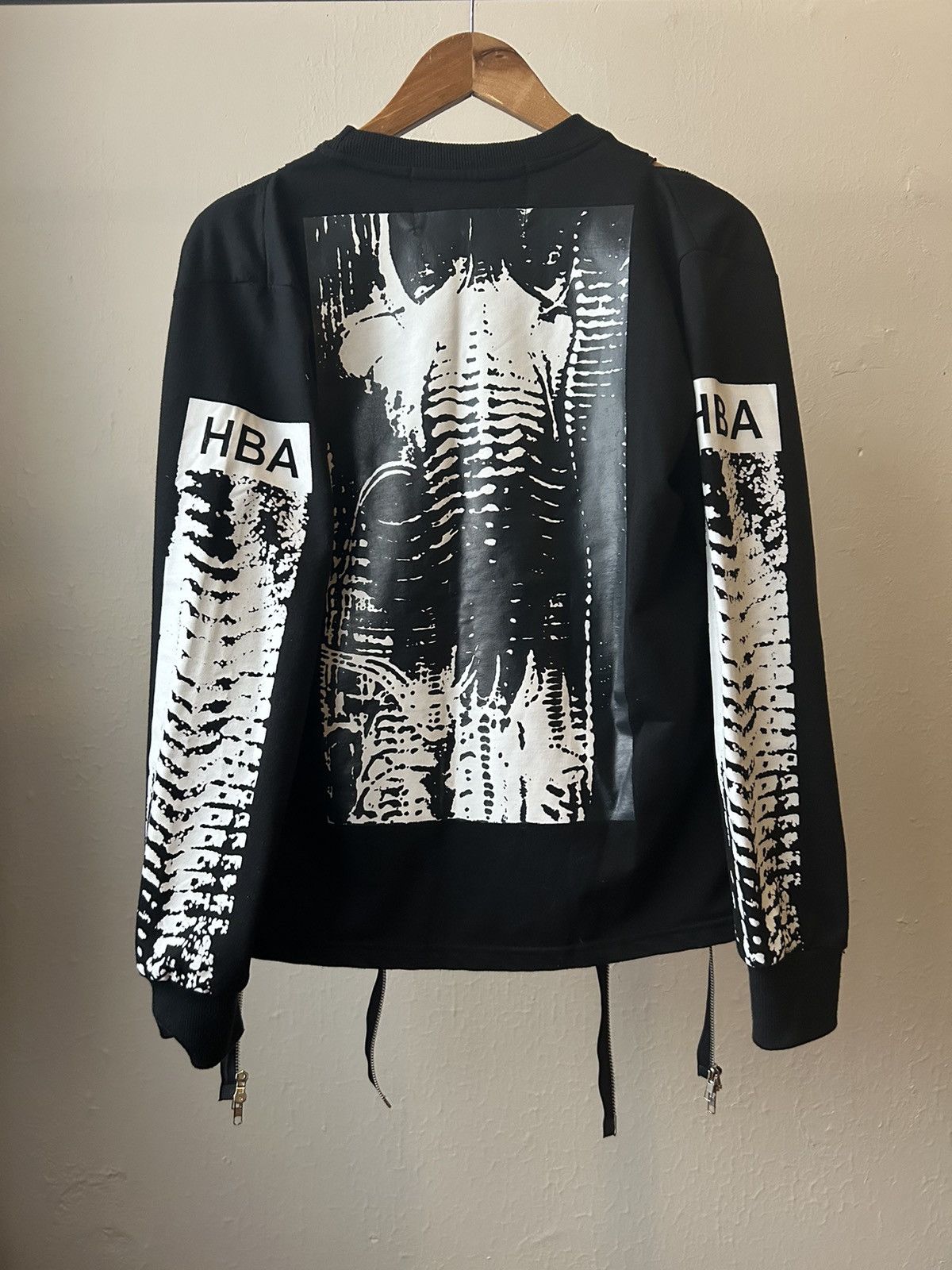 Hood By Air HBA Skeleton X-Ray Double Zip Sweater | Grailed
