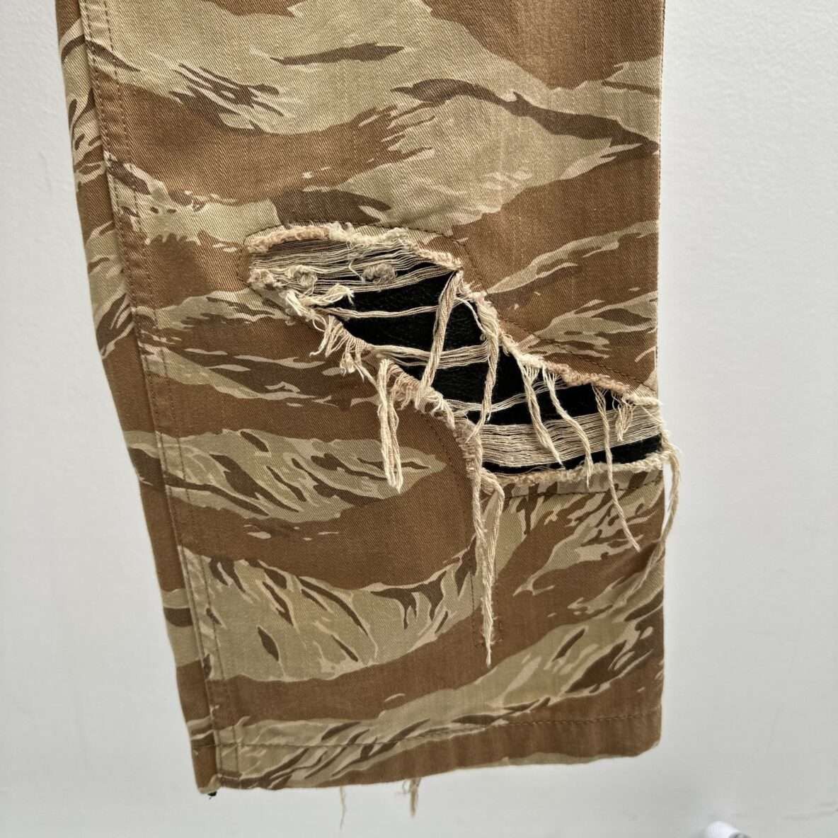 Balenciaga Balenciaga Prototype Camo Distressed Leather Pants | Grailed
