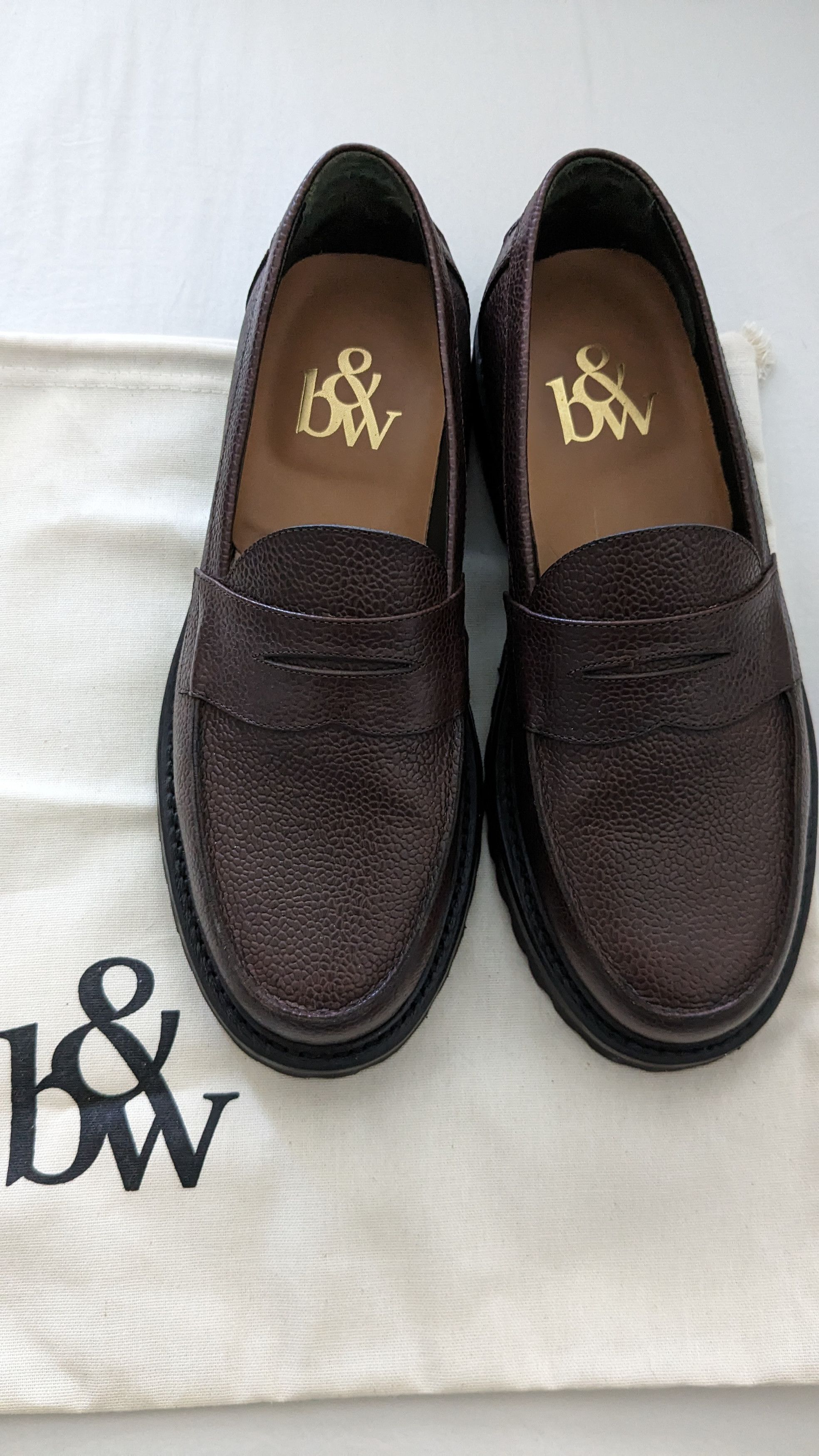 Blackstock & Weber The Ellis Penny loafer in chocolate pebble | Grailed