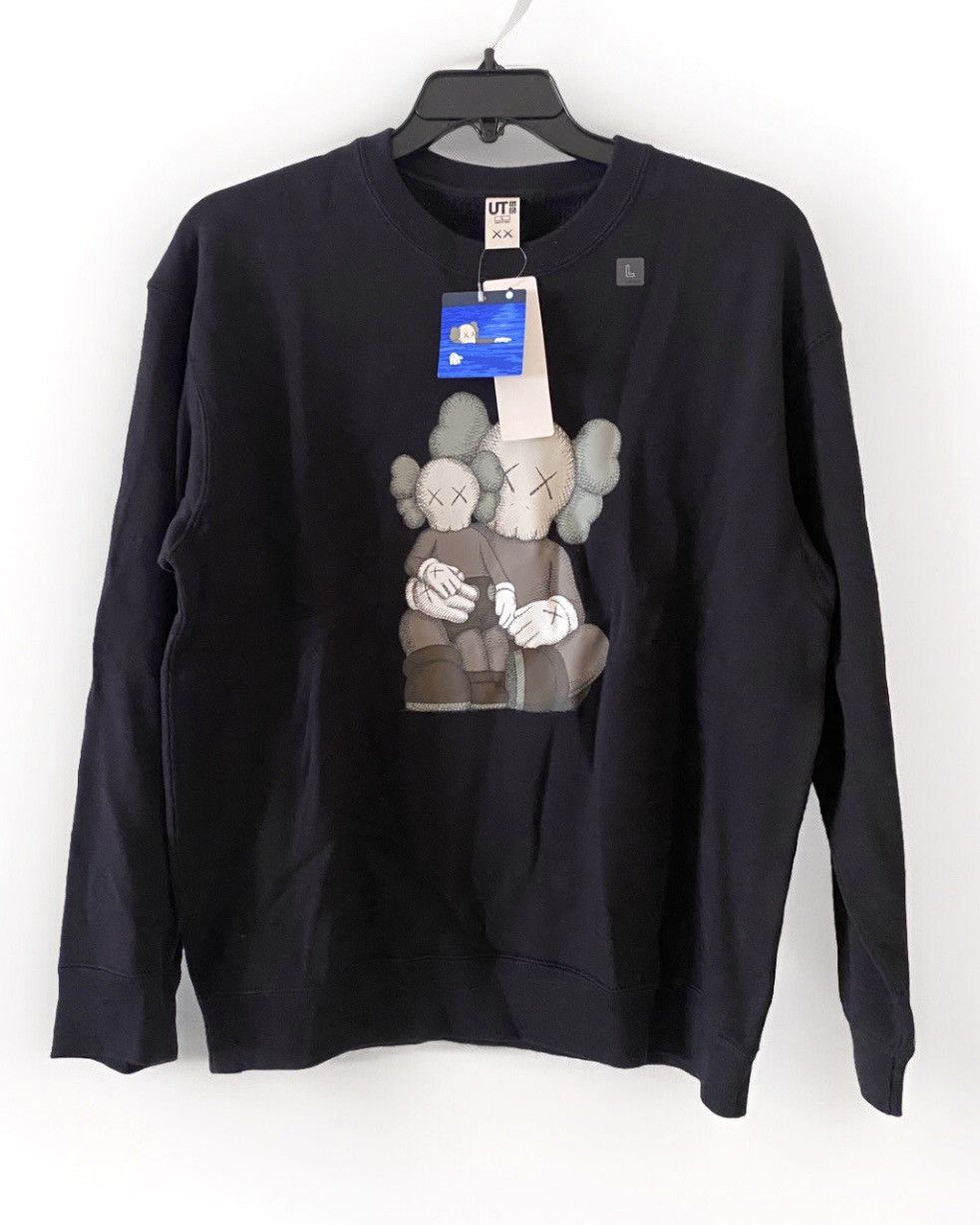 Kaws × Uniqlo Kaws x Uniqlo Companion 09 Black Crewneck Large | Grailed