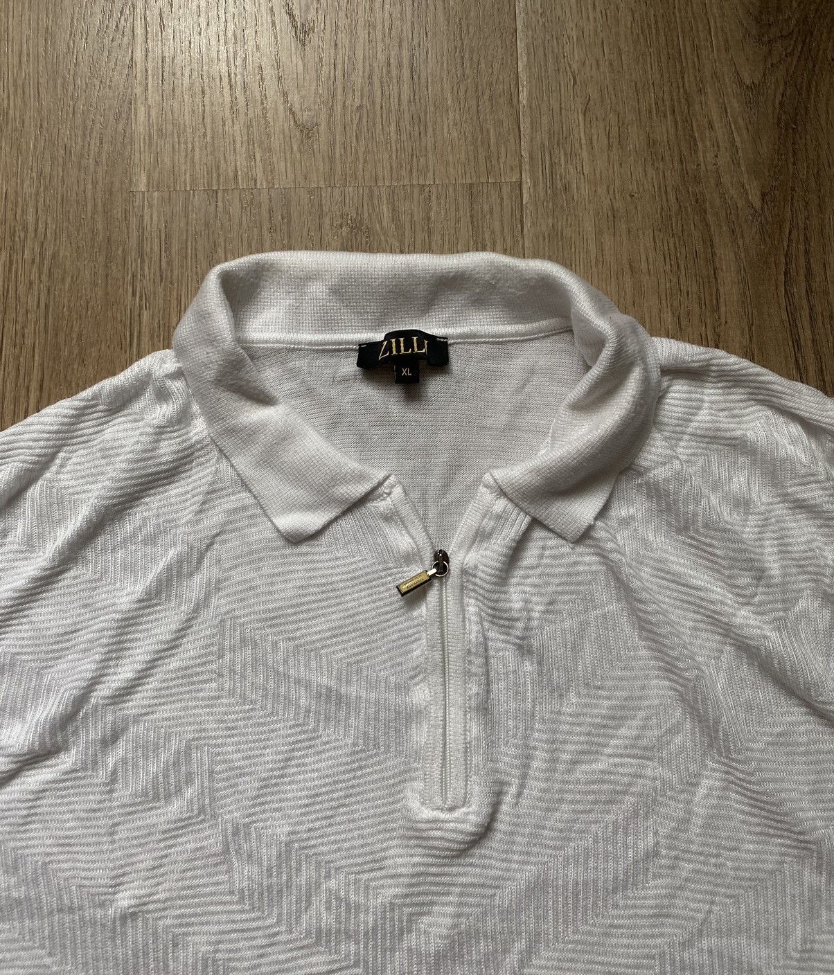 Zilli Zilli viscose luxury metal logo knitted polo shirt | Grailed